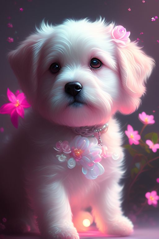 Cute Pink Puppies Wallpaper
