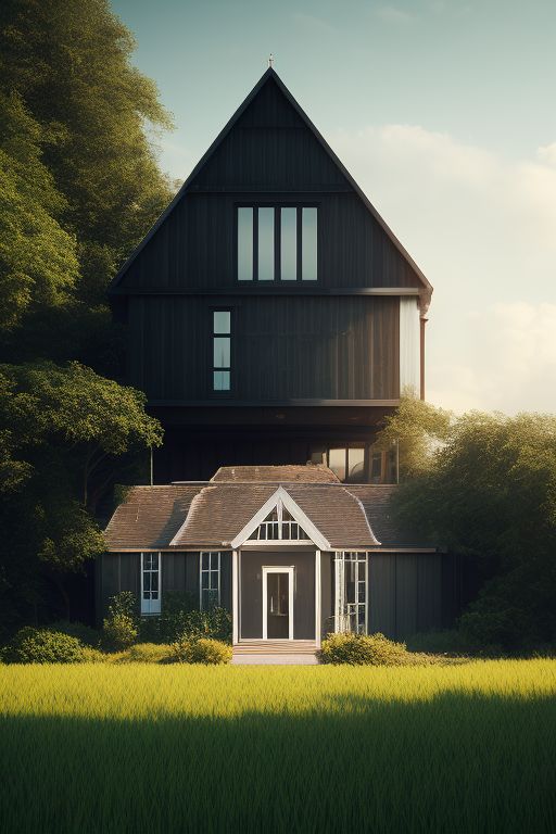 Fedoraxsa: Big house in rural England , in the middle of the rice field