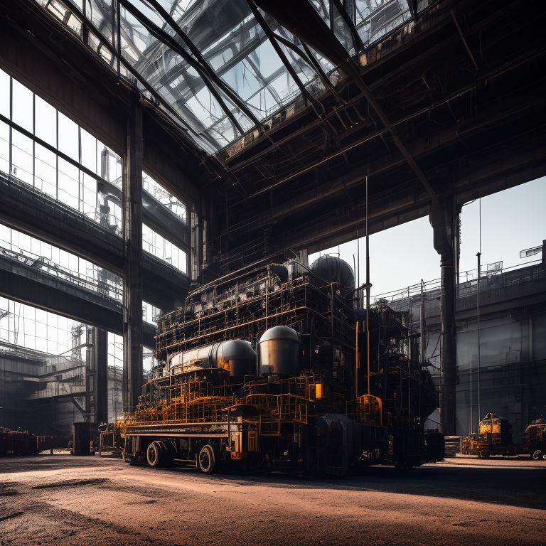 black_sheep: huge gigantic diesel combustion engine, in the middle of ...