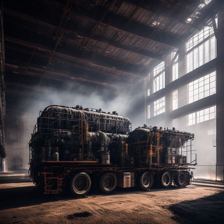 black_sheep: huge gigantic diesel combustion engine, in the middle of ...