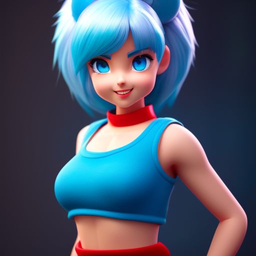 gracious-ant31: young adult, bulma character from dragonball, blue hair ...