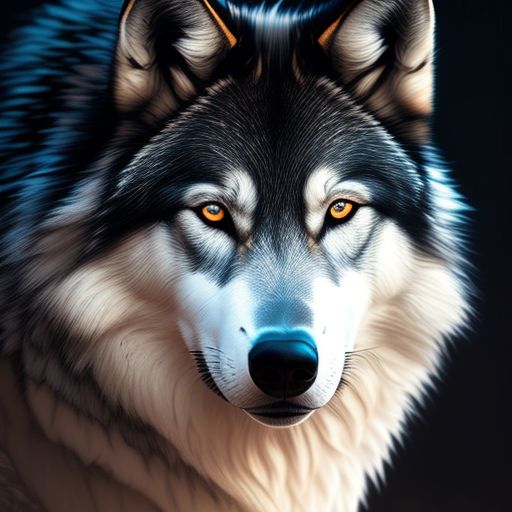 Black Wolf Blue Eyes