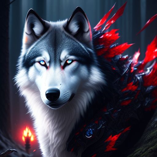 Black And White Wolf Wallpaper
