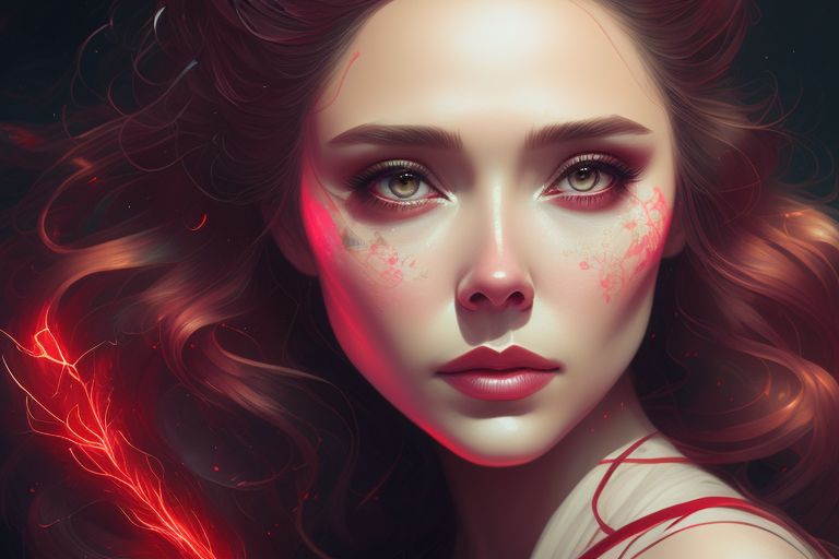 fair-ibex496: elizabeth olsen as the scarlet witch emanates magic from ...