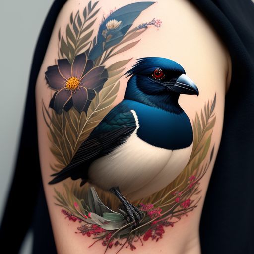 Korean Magpie Tattoo