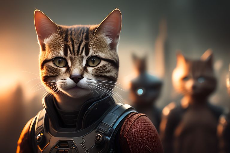 Cat Heads On Human Bodies