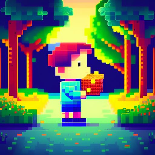 spicy-curlew676: a cute kid boy in pixel art