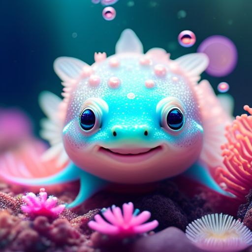 Cute Axolotl Smiling