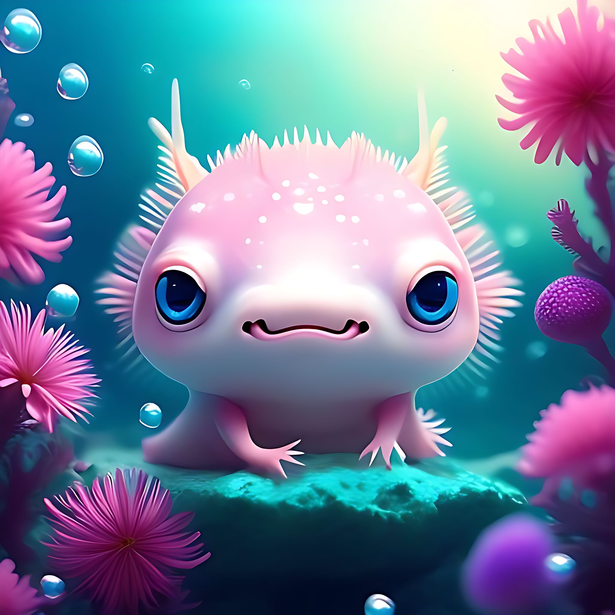 Cute Baby Axolotl