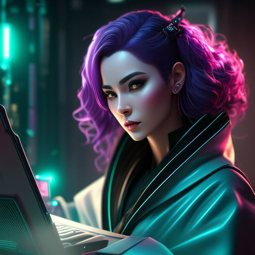 tarawithtiaras: the caster woman in flowing robes works at her laptop ...