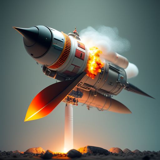 last-bat332: Draw a realistic space rocket floating freely in space ...