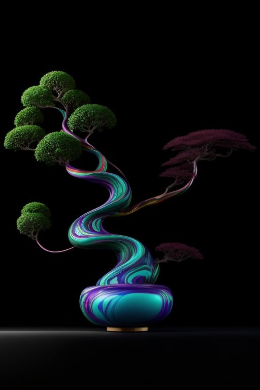 mad-tiger870: A complex bonsai tree with leaves