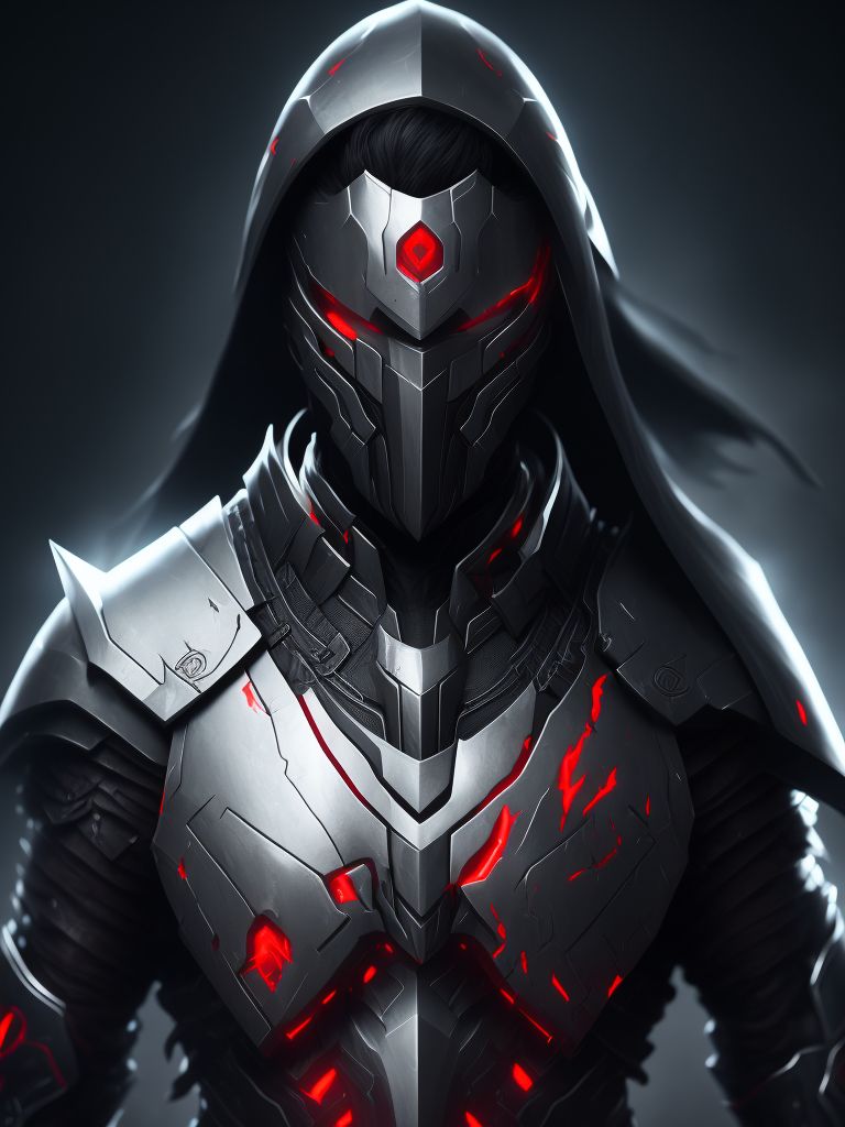Osneysjc: One warrior, wraith/human hybrid, gray skin, glowing red eyes ...