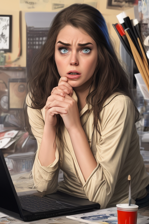 prasad: funny picture of a stressed-out beautiful Girl in front of a ...