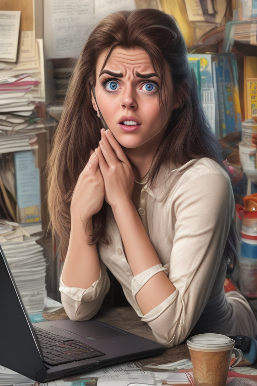 prasad: funny picture of a stressed-out beautiful Girl in front of a ...