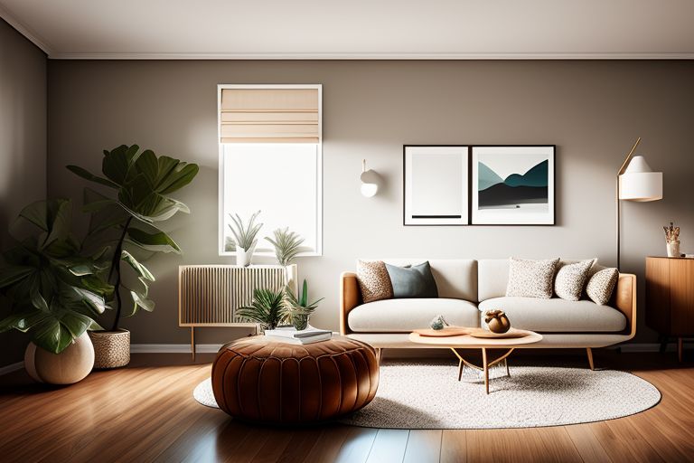 addison: Mid century living room