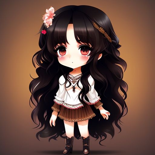Chibi With Curly Hair