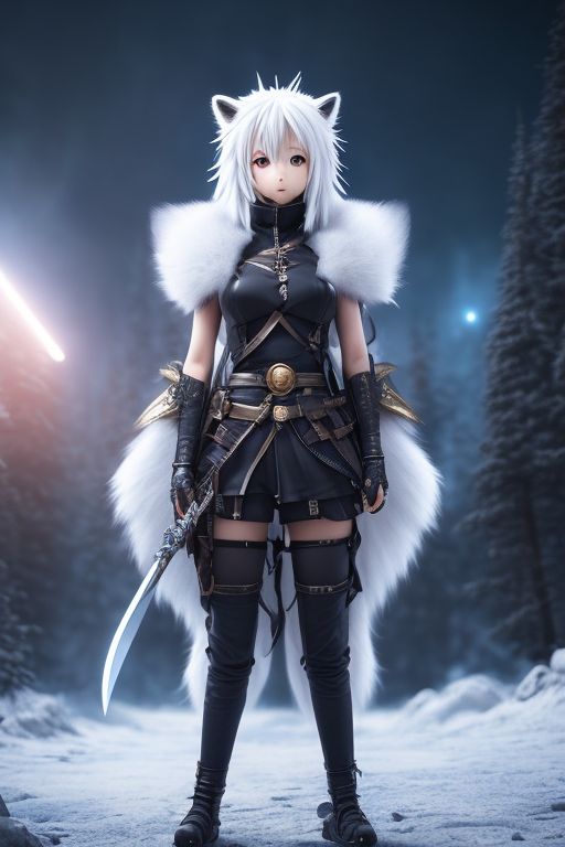 Anime Warrior Girl Sword