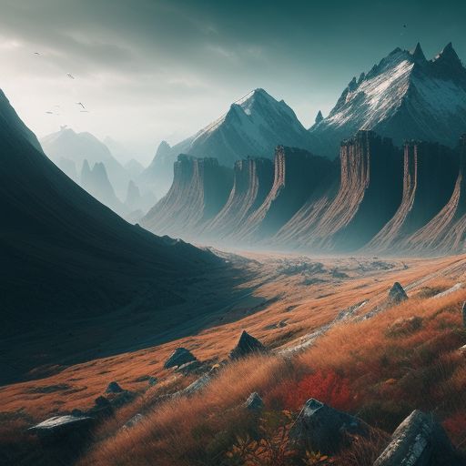 coskun-u: Nature landscape, taken from very high hill, realistic