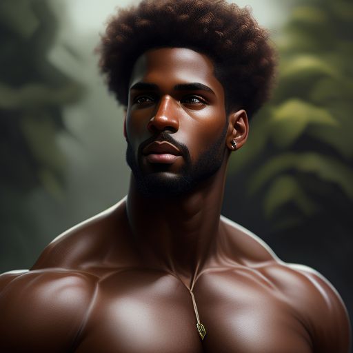 Dark Skin Male Model