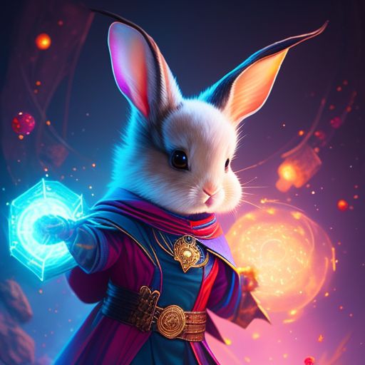 late-eland860: a cute little bunny dress up like dr Strange is ready ...