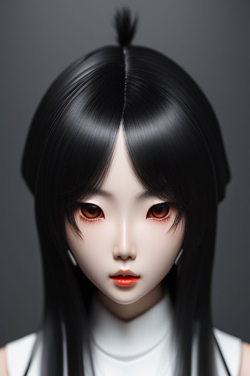 vast-loris914: Slender Japanese woman with black long hair, big eyes ...