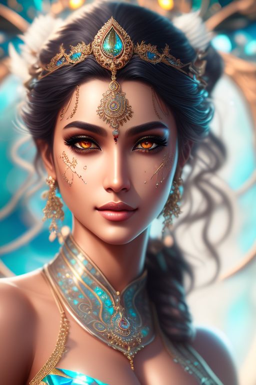 Gmaddie07: A detailed full body portrait of a stunning indian woman ...