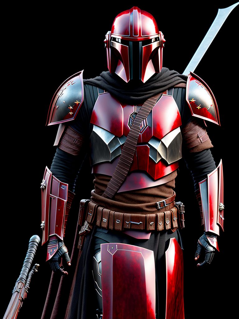Red Mandalorian Armor