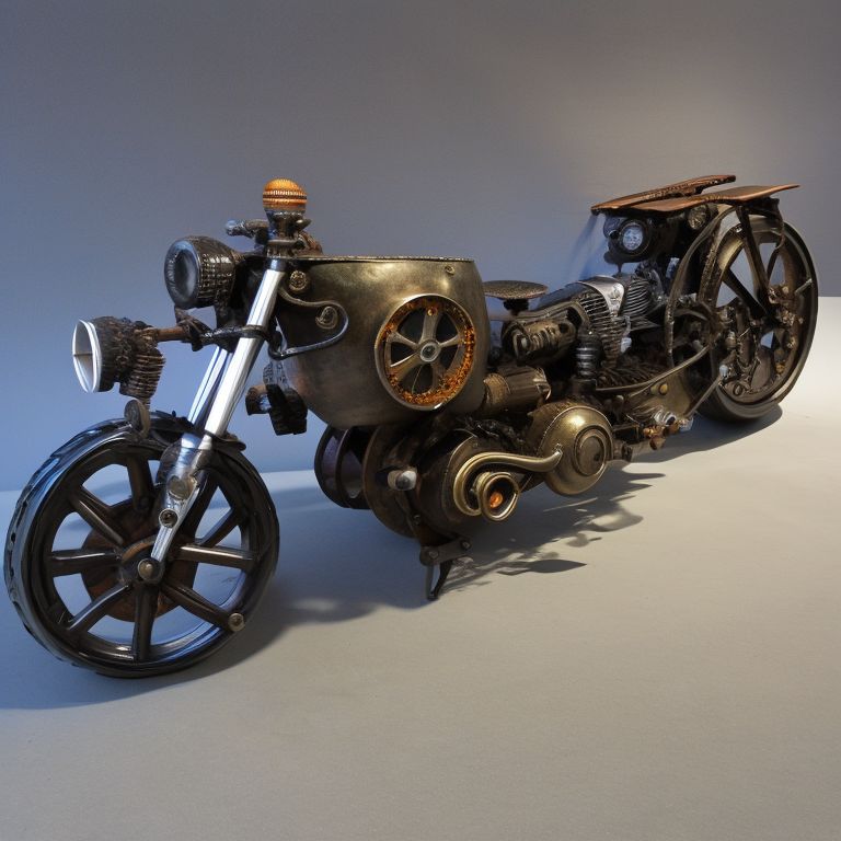 Motorcycle Steampunk Sculptures