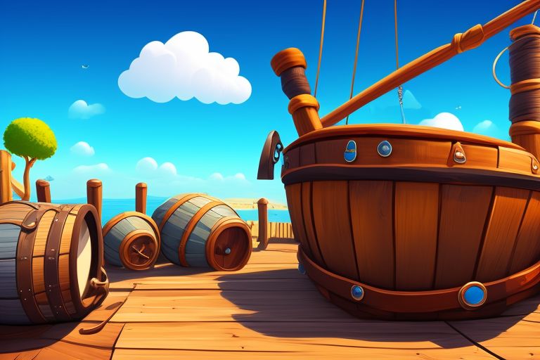 Cartoon Pirate Ship Deck