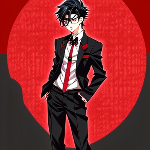 Male Anime Characters With Glasses And Black Hair