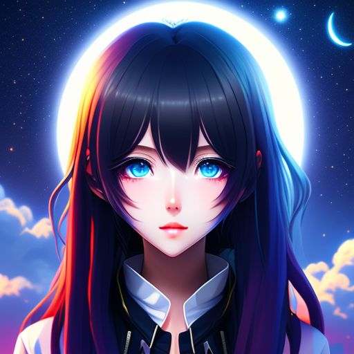 Anime Girl With Wavy Black Hair 3607