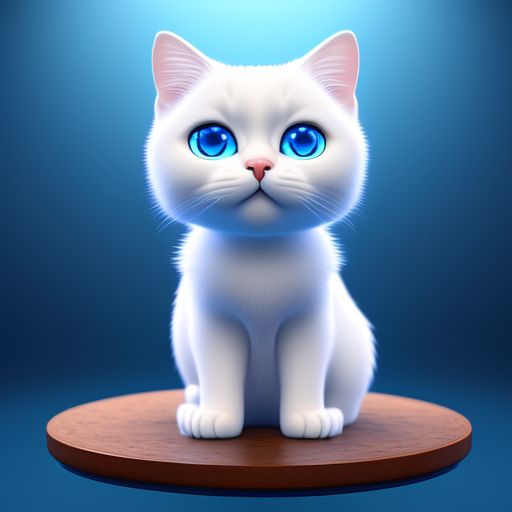 Cute White Cat Blue Eyes