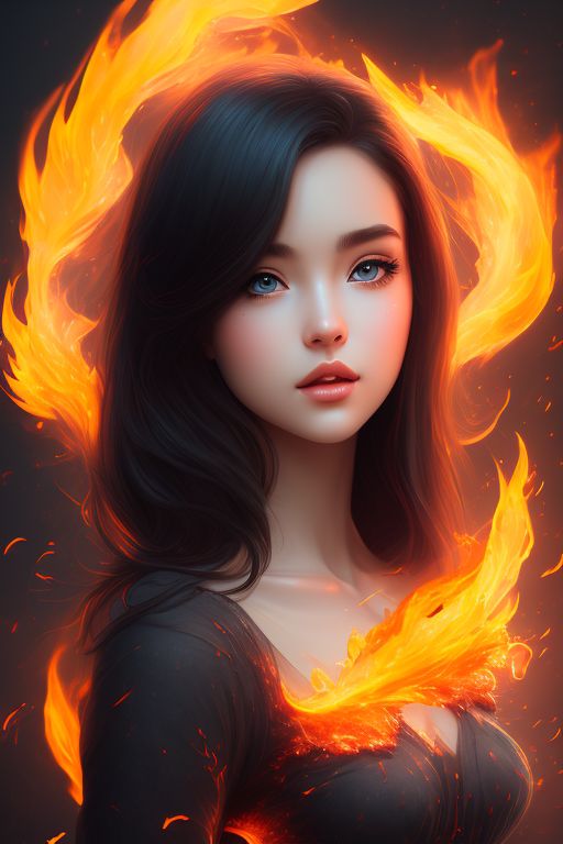 Female Fire Elemental