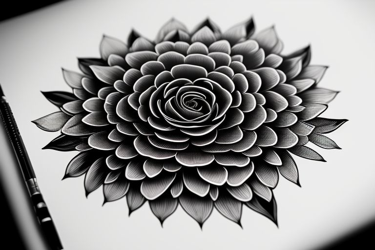 lost-hamster172: Tattoo design, flower simple design on white ...