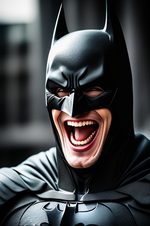 putrid-heron505: happy batman, laughing out loud, funny expression 🤣😂
