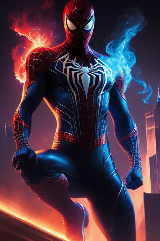 Fire Spider Man