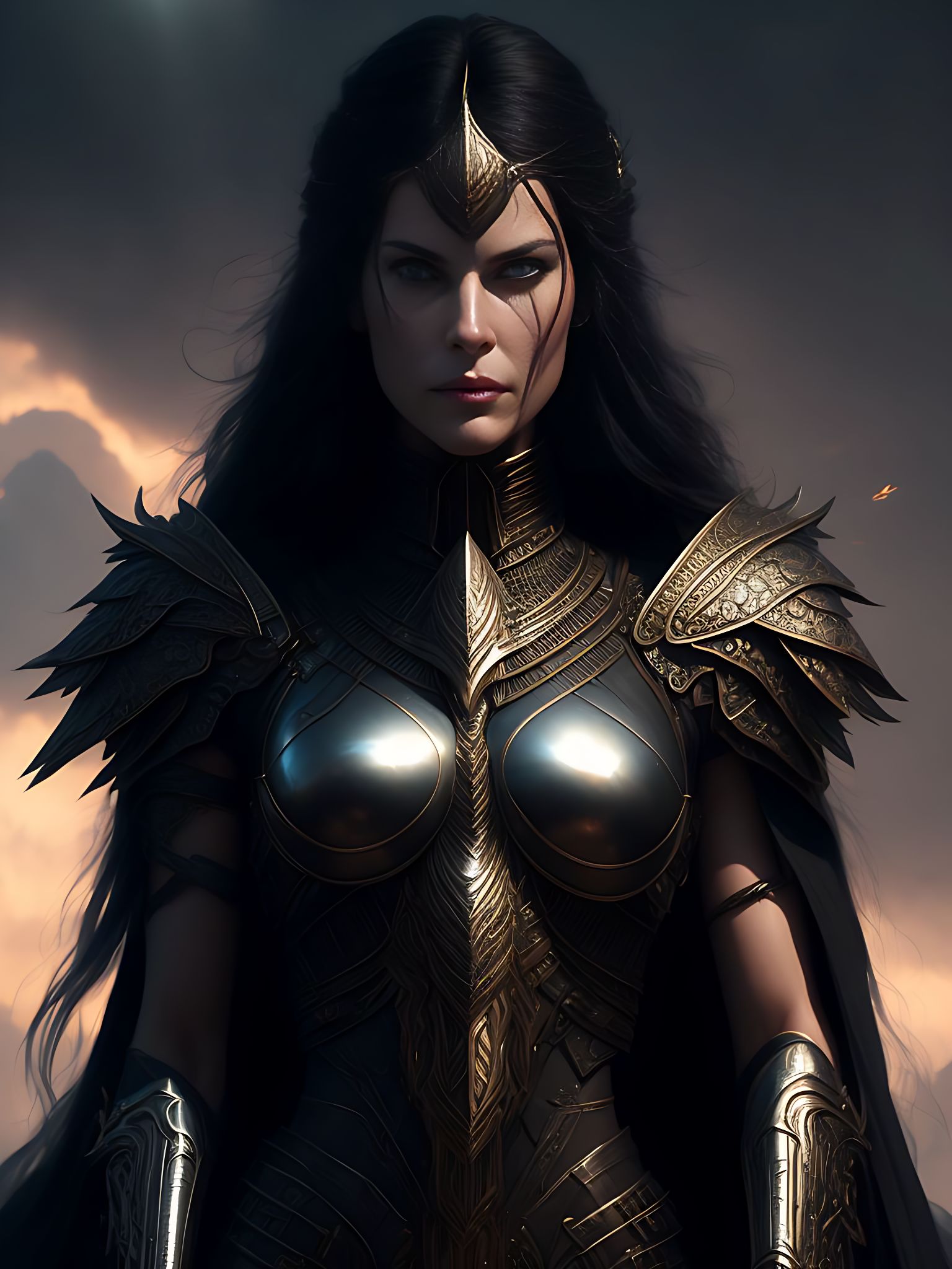 Osneysjc Female Liv Tyler Warrior 30 Years Front With Crow Pride