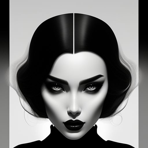 High Contrast Black And White Face Portraits