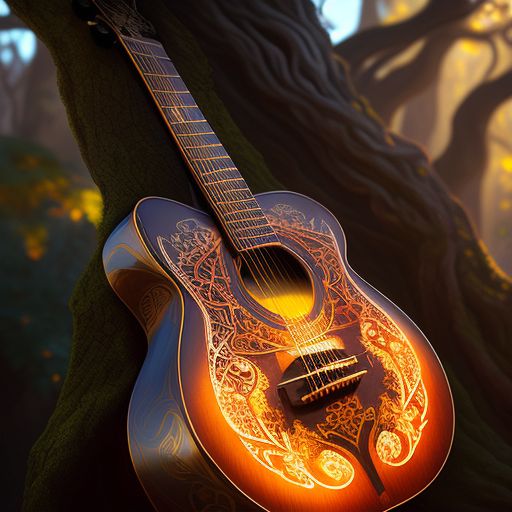 Tree Guitar Art Design