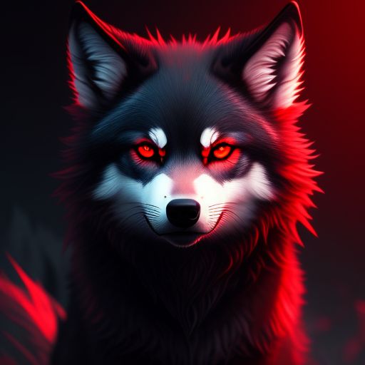 Wolf With Red Eyes Anime