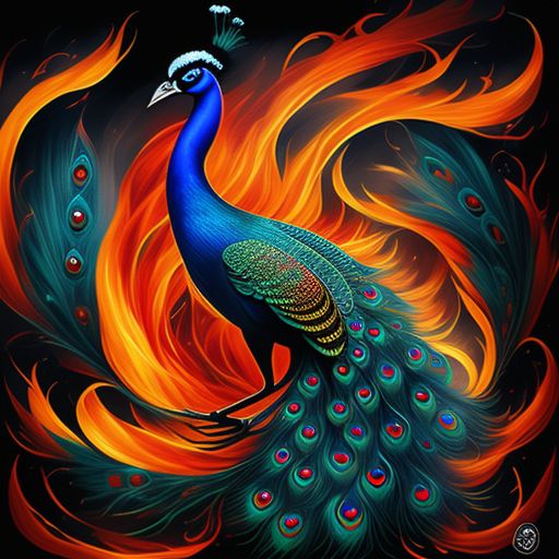 raw-loris752: There is a peacock with 4 legs. It is spooky and dark ...