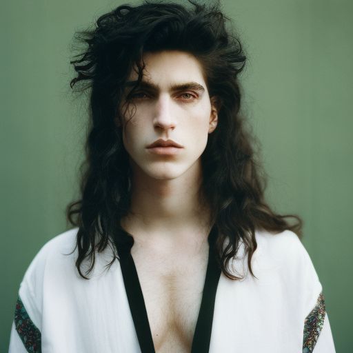 Black Hair Pale Skin Guy