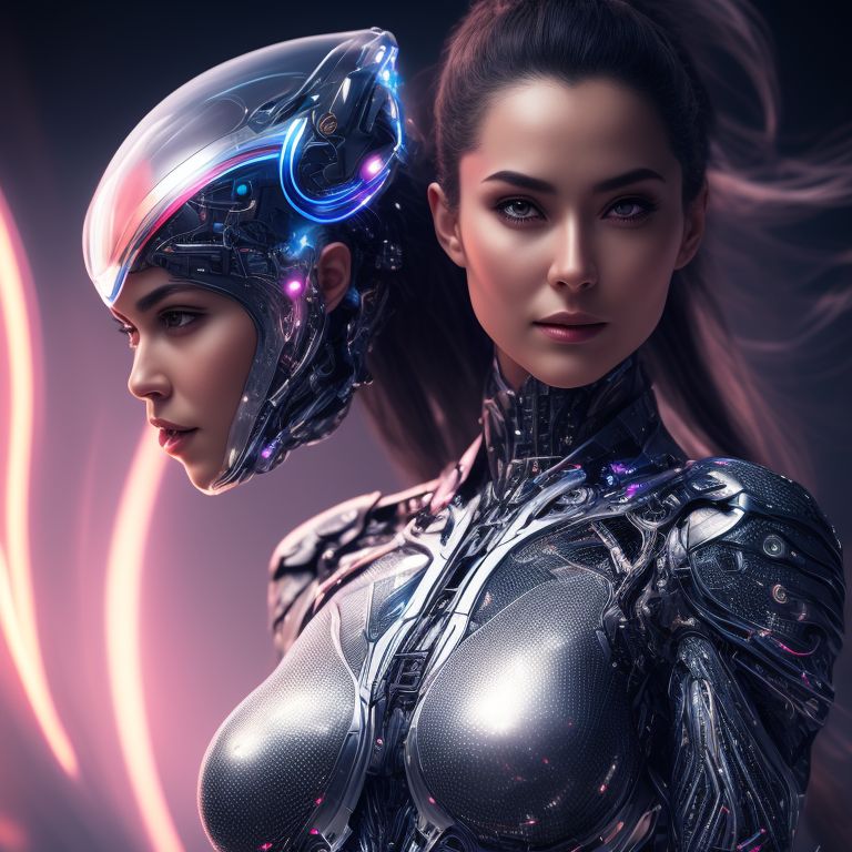 Gmaddie07: a futuristic woman with a clear and distinct facial ...