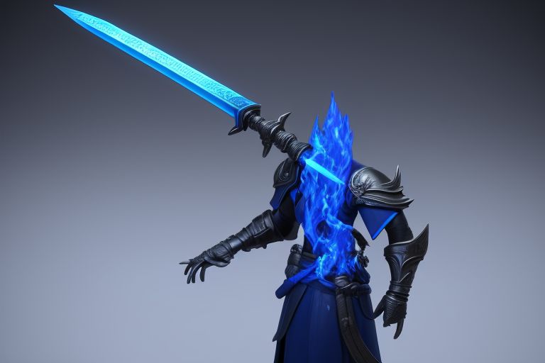 Blue Flaming Sword