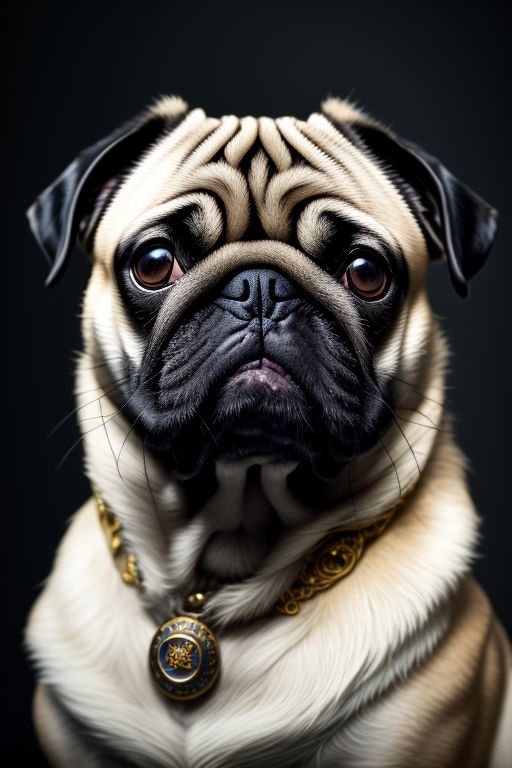 Walk77: Pug dog, D&D portrait of, fullbody of a A Crazy animalistic ...