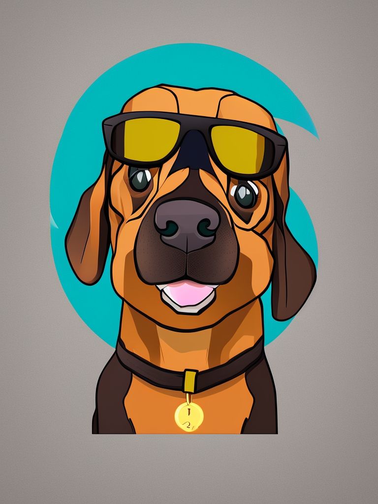 nociam: 2D, dog mascot, super cute, 2d, vector, flat, vivide colors ...