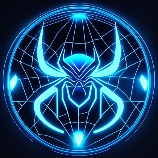 SilentKnight: futuristic spider logo