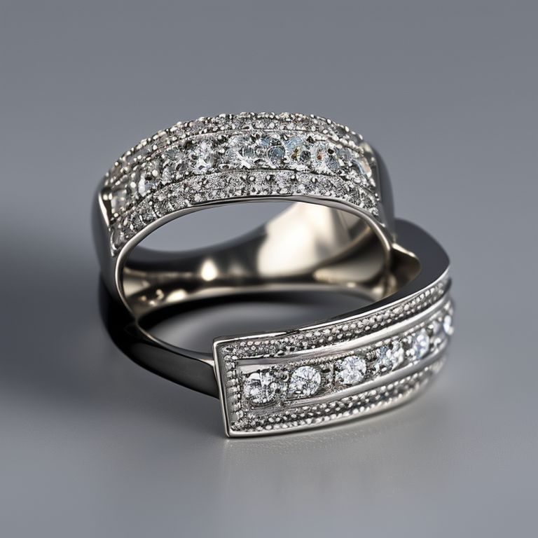 lucky-jackal885: bows and ribbon ring design in silver material with ...