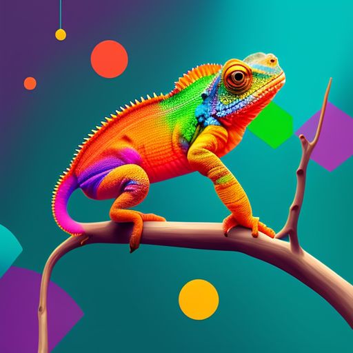 Colorful Chameleon Wallpaper